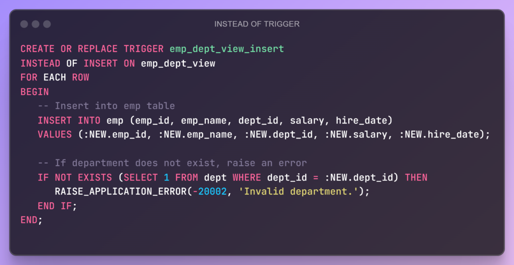Understanding Oracle Triggers A Comprehensive Guide With Examples Sql Tips